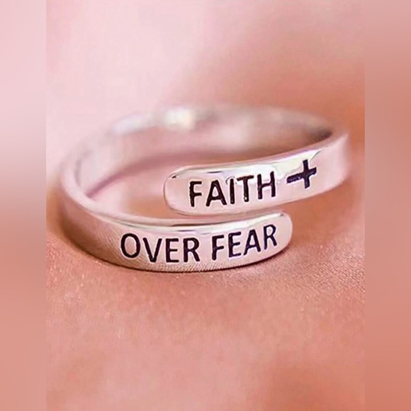 Jewelry | Faith Over Fear Adjustable Ring | Poshmark